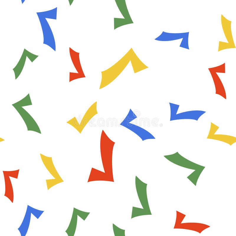 Color Check Mark Icon Isolated Seamless Pattern on White Background ...