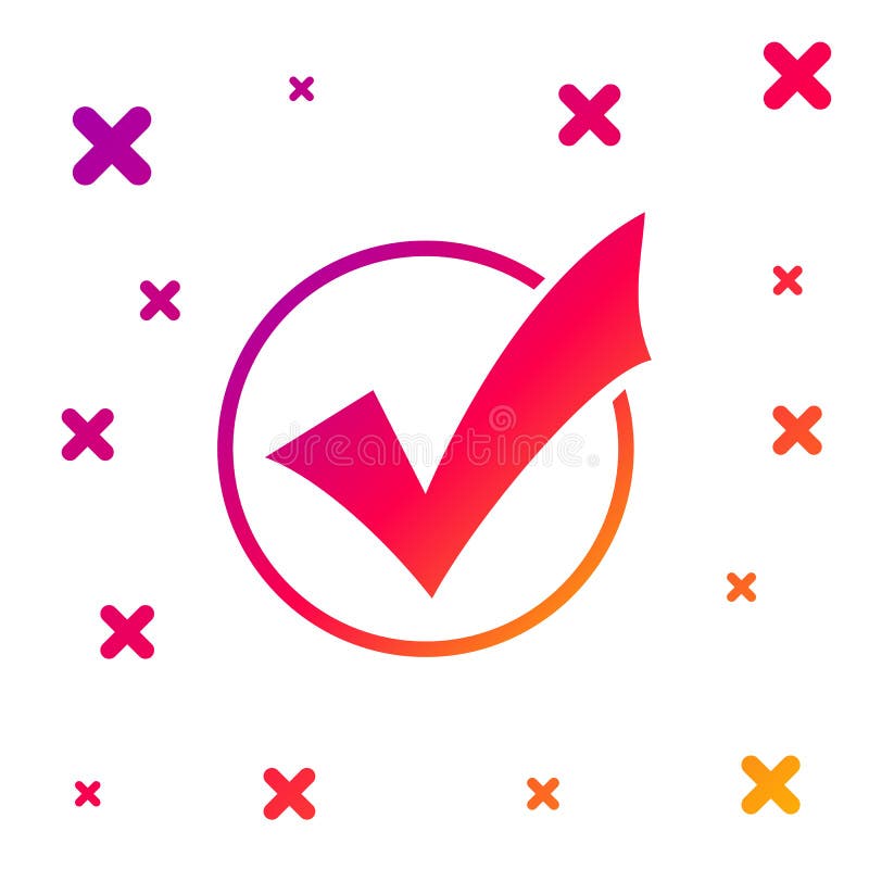 Color Check Mark in a Box Line Icon Isolated Seamless Pattern on White ...