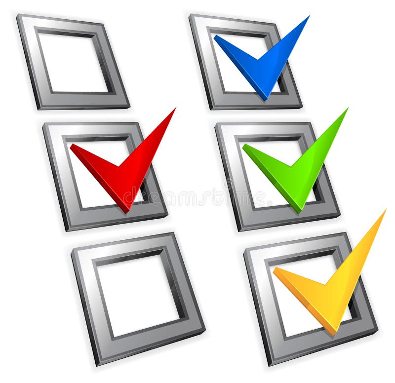 Color checkmark stock vector. Illustration of agree, symbol - 18215732