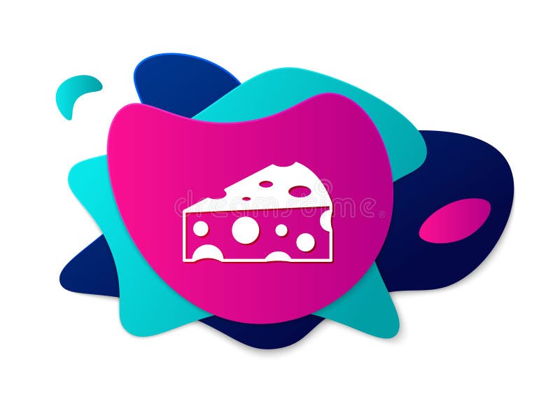 Color Cheese Icon Isolated on White Background. Abstract Banner with ...