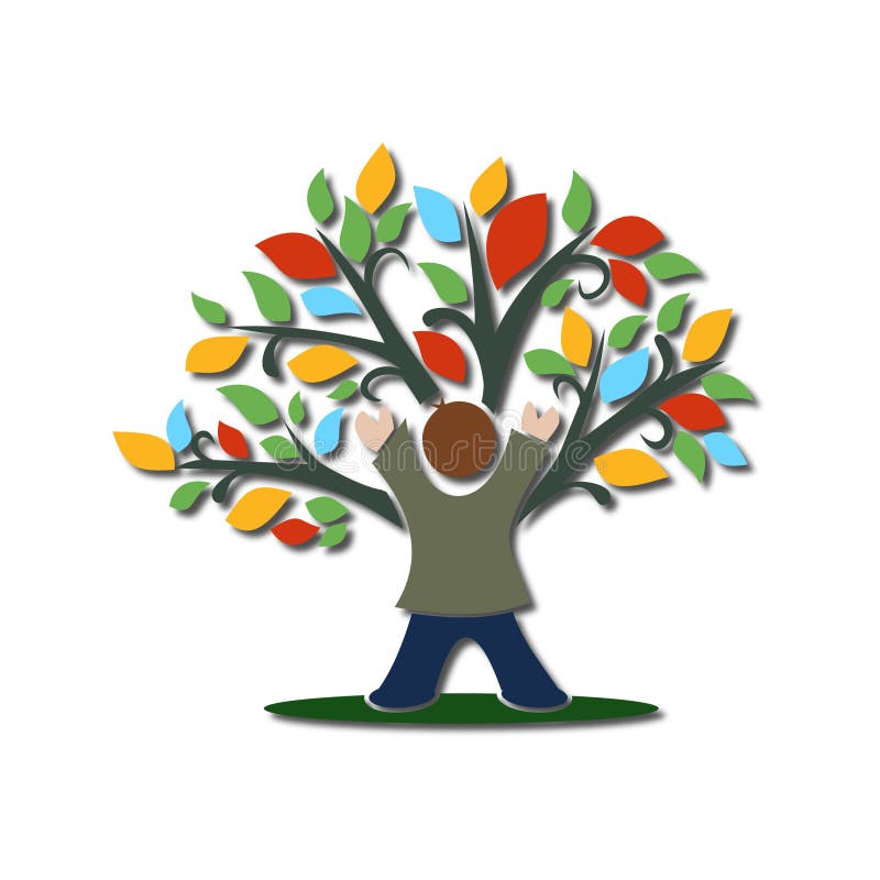Color Child Tree Icon stock vector. Illustration of environment - 125173407