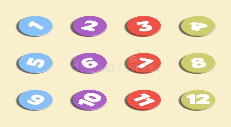 Color chips with numbers stock vector. Illustration of label - 41972910