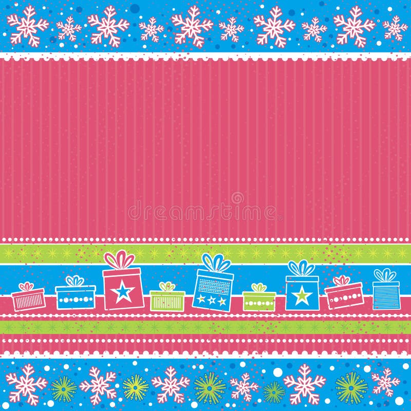 Color Christmas Card, Vector Stock Vector - Illustration of ornament ...