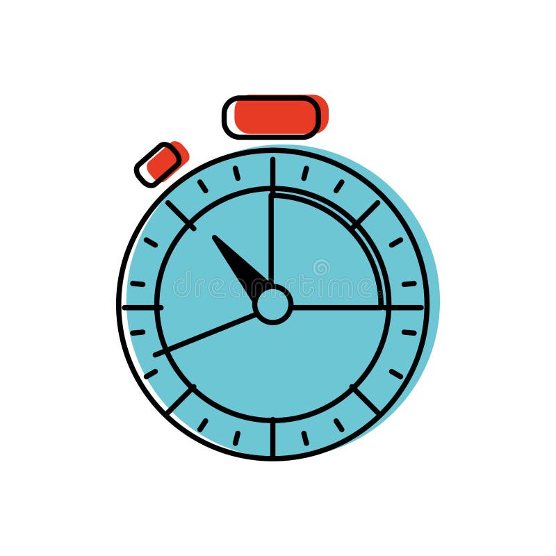 Color Chronometer Timer Object To Measure Clock Stock Vector ...