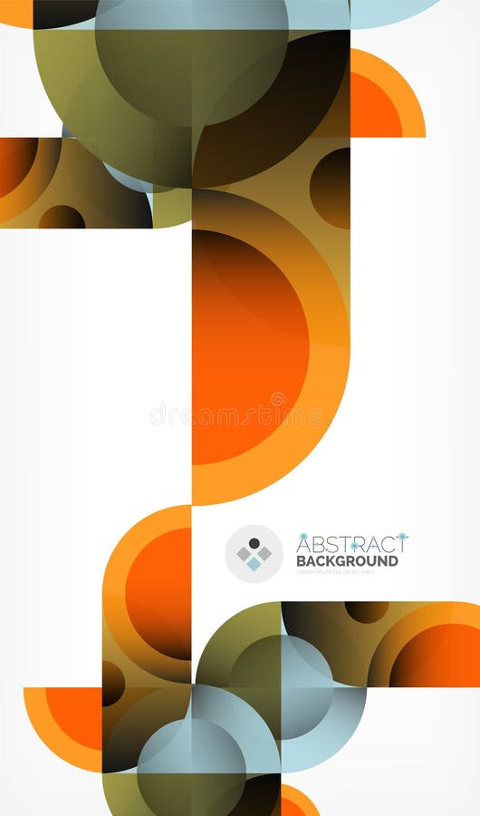 Color Circle Abstract Geometric Background, Modern Shapes with Message ...