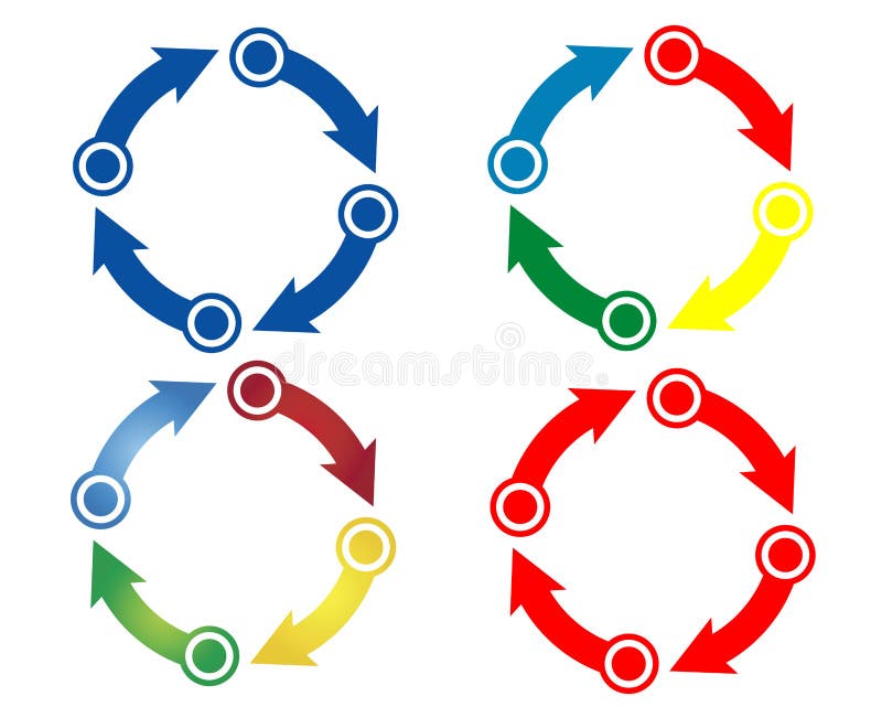Color circle arrows stock vector. Illustration of right - 9568077