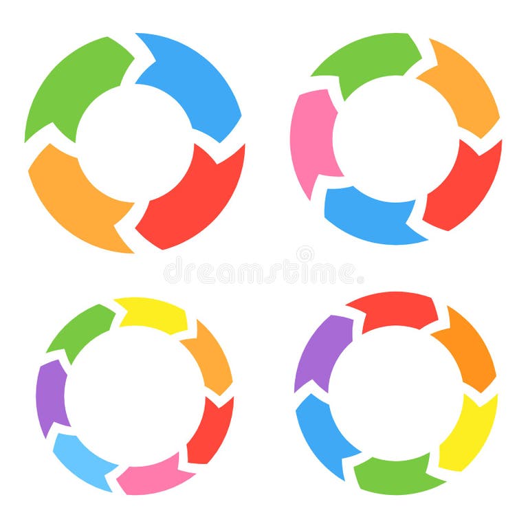 Color Circle Arrows Set stock vector. Illustration of arrow - 30901733