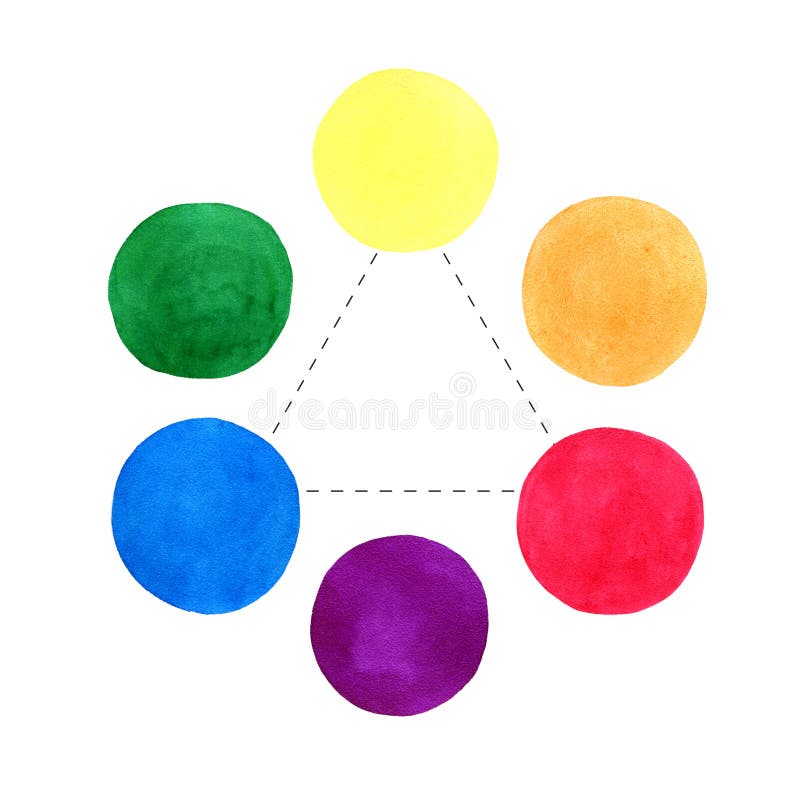 Color Circle, Watercolor Colored Circles Stock Image - Image of design ...