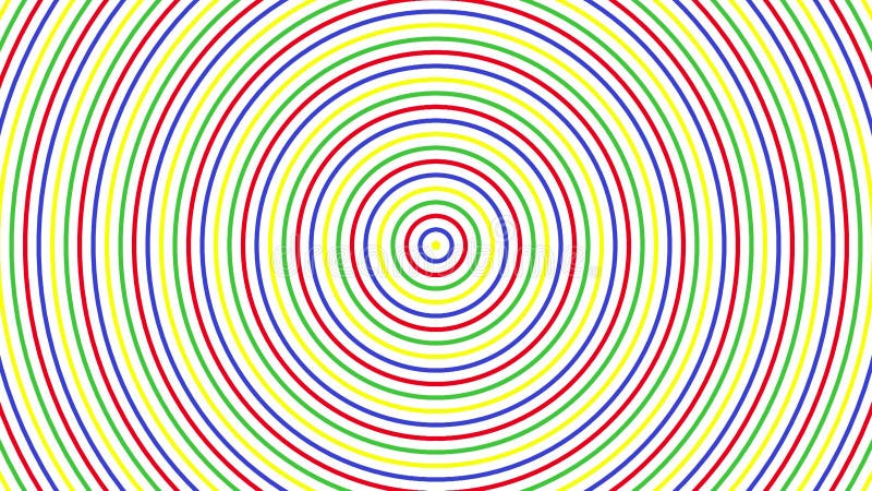 Color Circles Simple Flat Geometric on White Background Loop. Colored ...