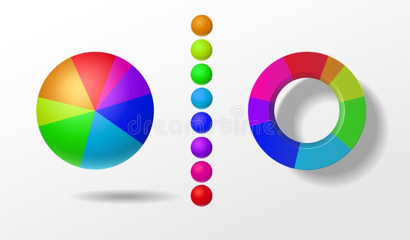 Color circular diagrams stock vector. Illustration of bright - 30191439