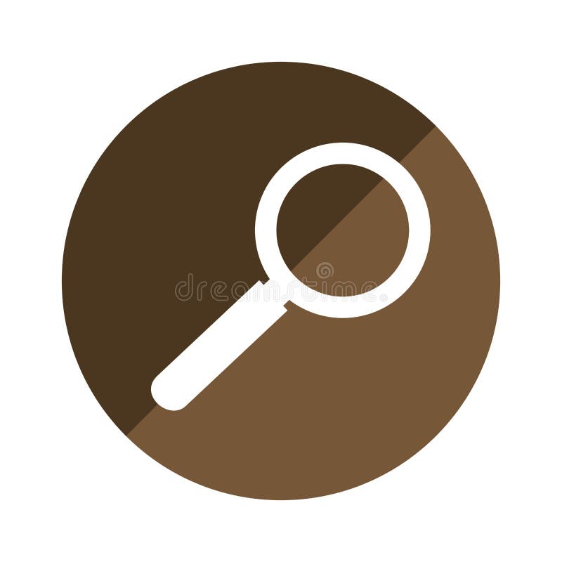 Color Circular Emblem with Icon Search with Magnifying Glass Stock ...