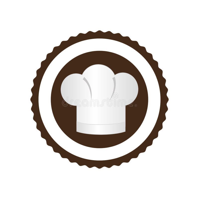 Color Circular Frame with Chef Hat Stock Vector - Illustration of ...