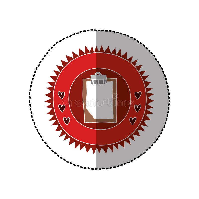 Color Circular Frame with Middle Shadow Sticker with Table Notepad ...