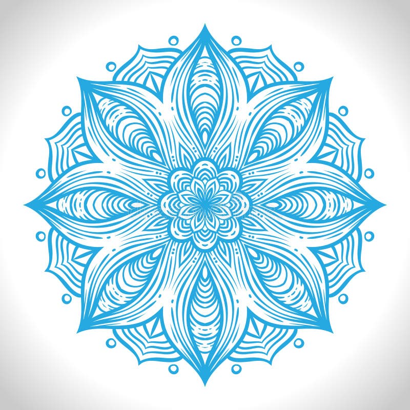 Color Circular Pattern. Round Kaleidoscope of Floral Elements Stock ...