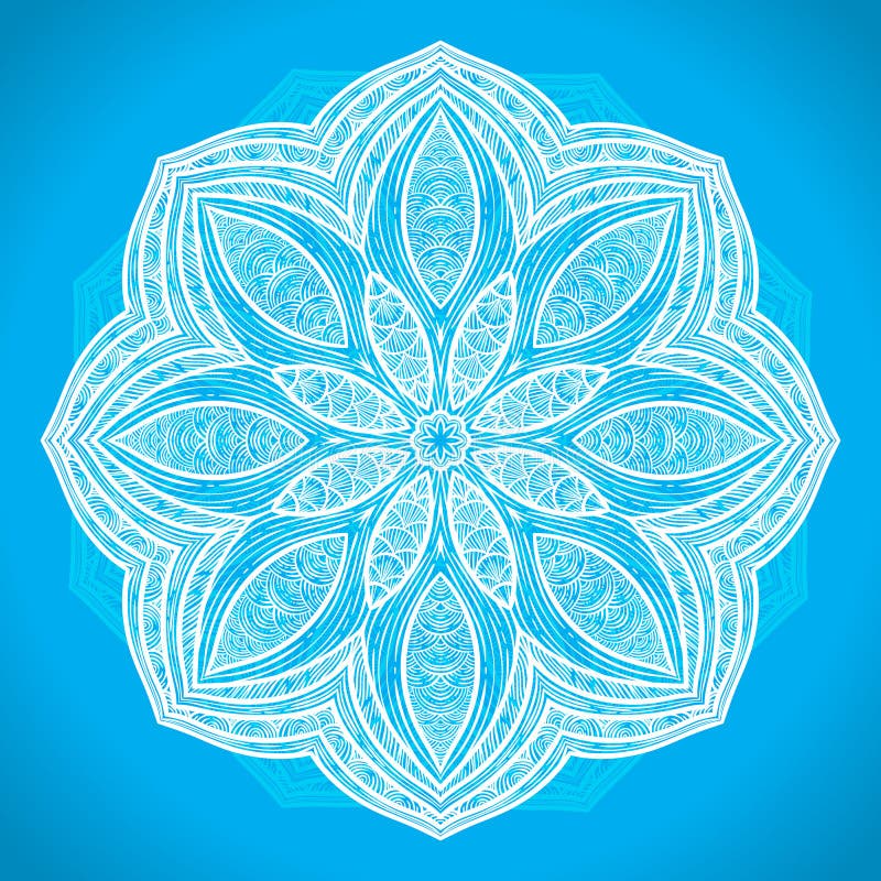 Color Circular Pattern. Round Kaleidoscope of Floral Elements Stock ...