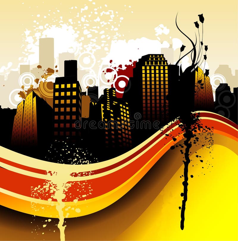 Color city abstract stock vector. Illustration of shape - 18010785