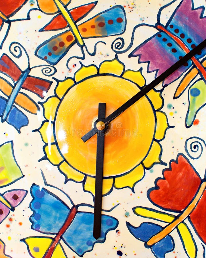Color clock stock image. Image of paint, minutes, abstract - 17153975