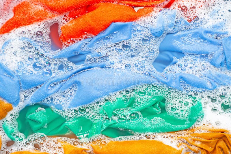 Color Clothes Soak before Washing Stock Image - Image of clothing ...