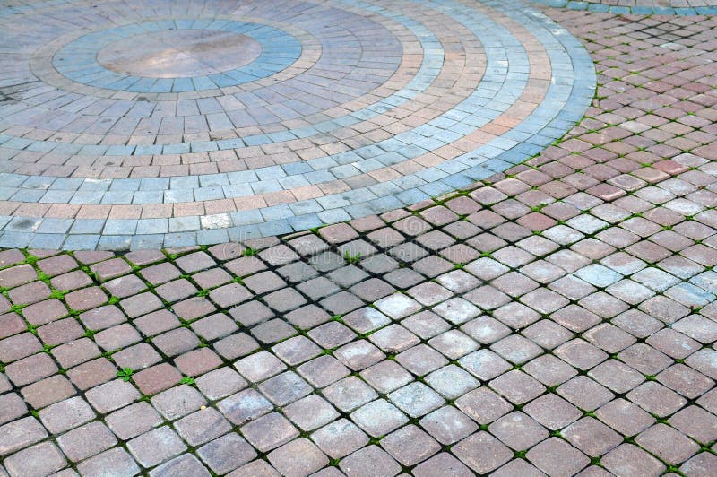 Color cobblestone pavement stock image. Image of decoration - 10814383