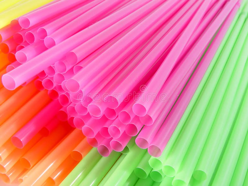 Colorful Plastic Drinking Straws Stock Photo - Image of blue, beverage ...