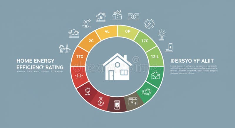 Color-coded Circular Chart for Home Energy Efficiency Rating. the ...