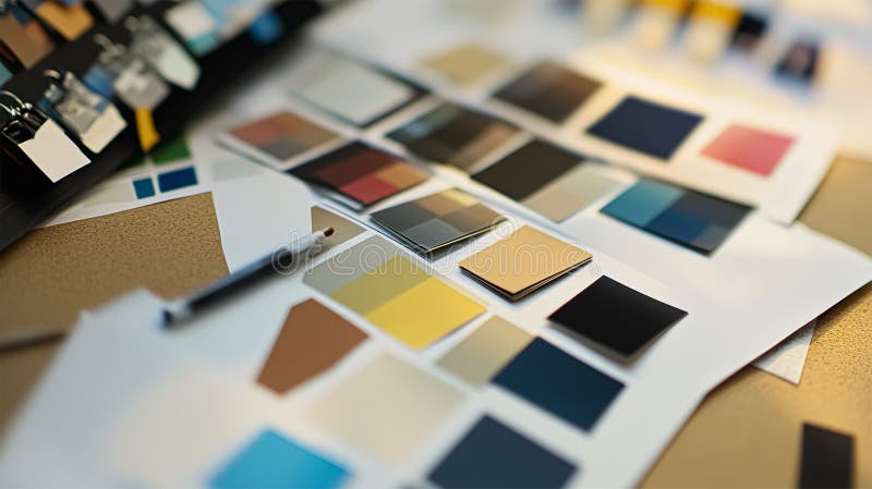 Color-coded Notes in the Office Hanging Over Things. Generated by Ai ...