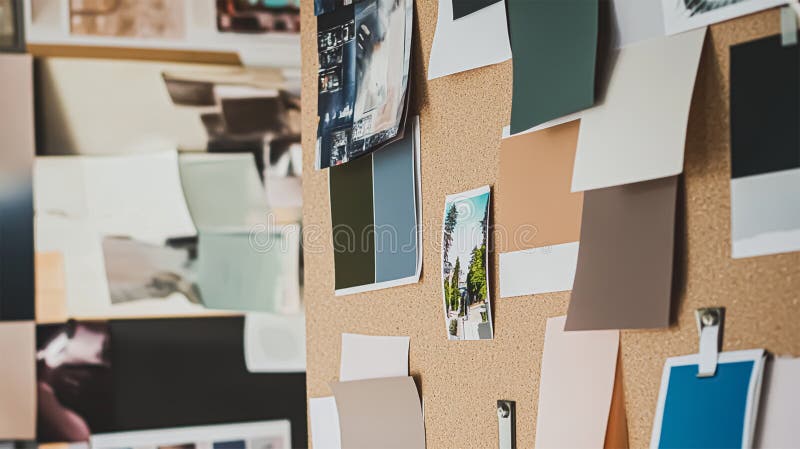 Color-coded Notes in the Office Hanging Over Things. Generated by Ai ...