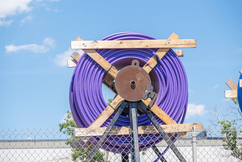 Color Coded Underground Cables on a Construction Site Stock Photo ...