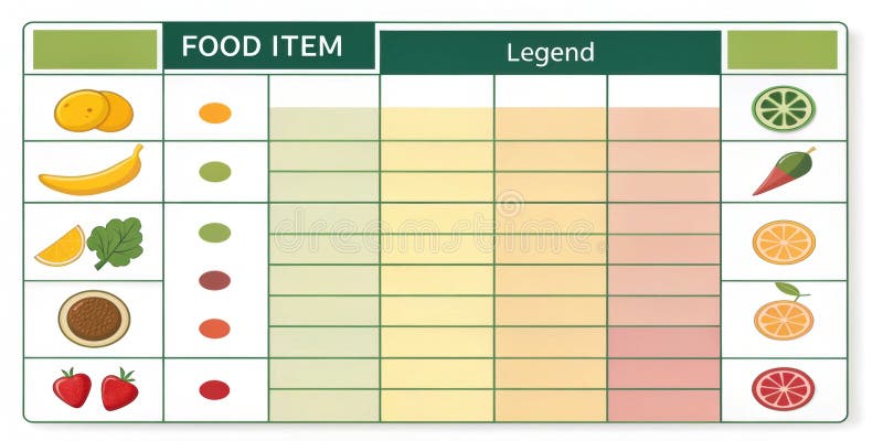 Color Coding a Legend in the Corner of the Chart Explaining the Color ...