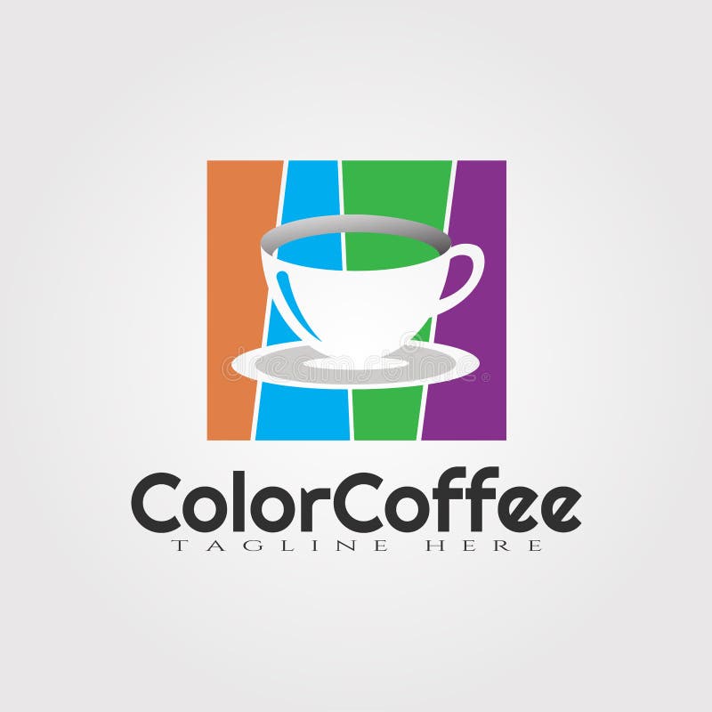 Color Coffee Vector Logo Design ,food Icon, Illustration Element Stock ...