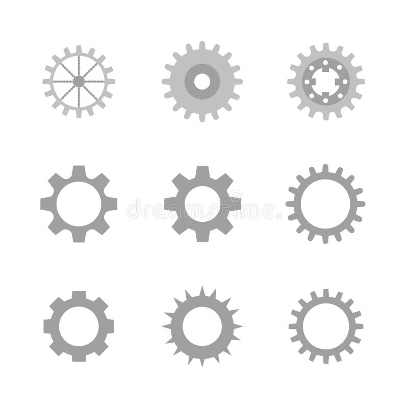 Color cogs set stock vector. Illustration of gear, technology - 142963914
