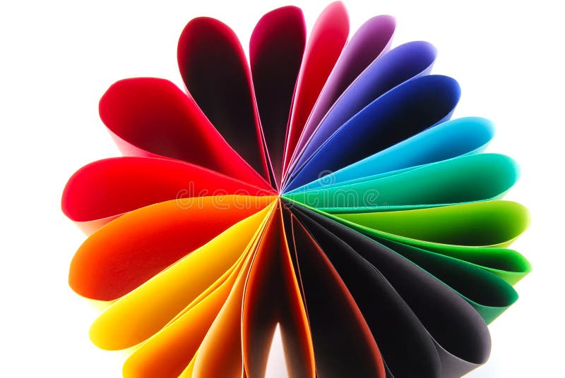 Color Colorful Paper Folded Stock Image - Image of lines, abstract ...