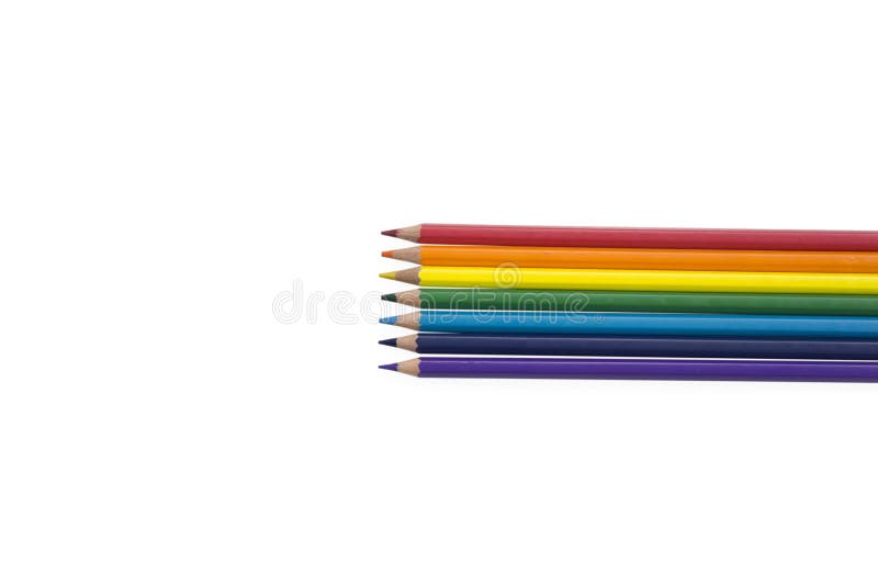 Color Colourful Pencil Background Inline Rainbow Color Stock Image ...