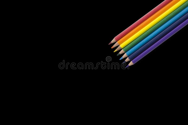 Color Colourful Pencil Background Inline Rainbow Color Stock Photo ...