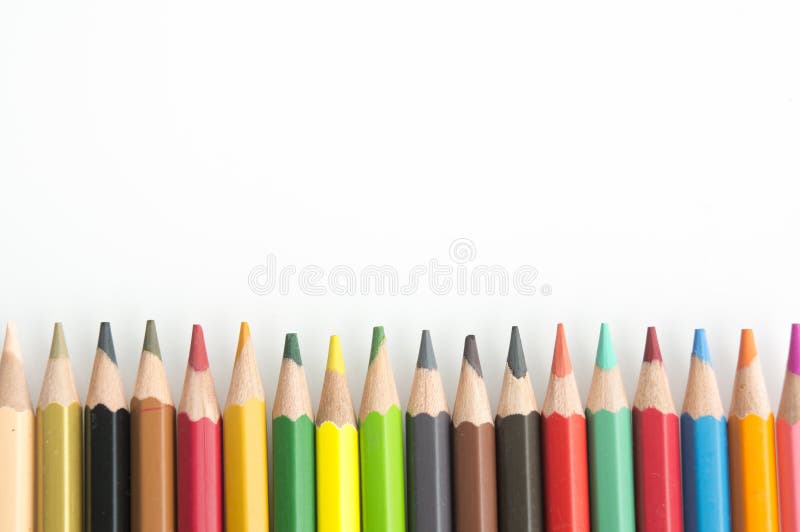 Color Colourful Pencil Background Palette Wood Tool Stock Photo - Image ...
