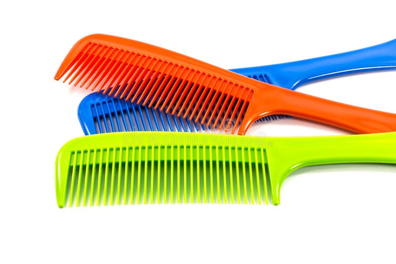 Color Comb on White Background. Stock Image - Image of colorful ...
