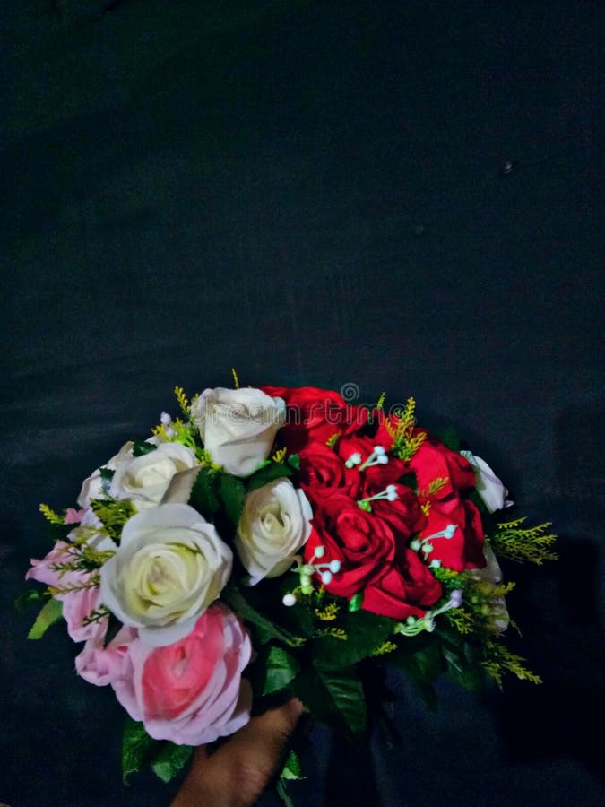 The Color Combination of a Beautiful Rose Bouquet Stock Photo - Image ...