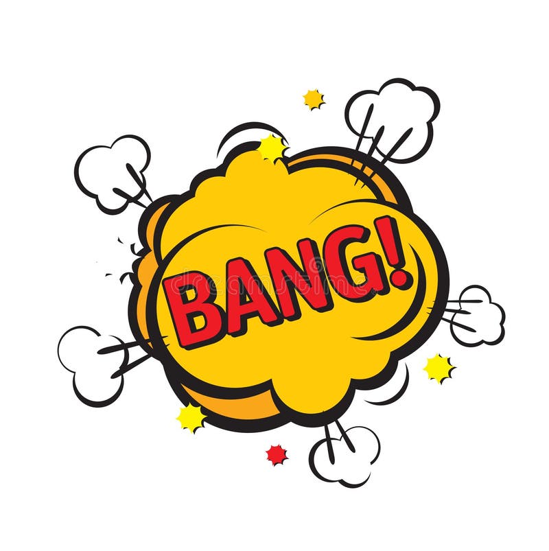 Color Comic Speech Bubble and Bang. Vector Illustration Stock ...