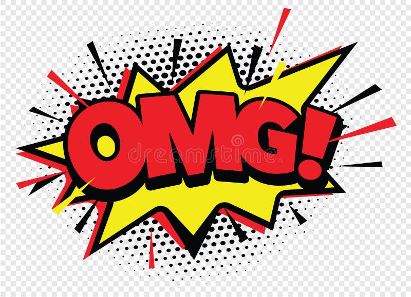 Color Comic Speech Bubble OMG. Vector Illustration Stock Vector ...