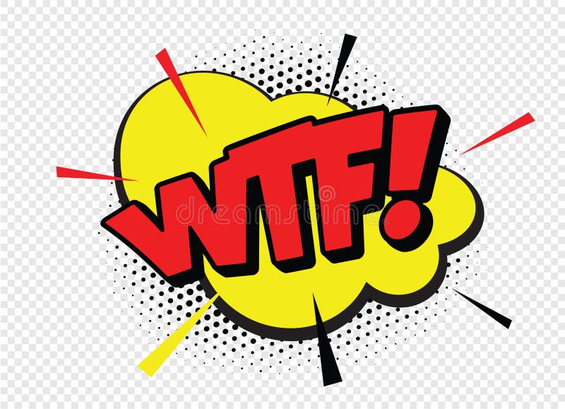 Color Comic Speech Bubble WTF. Vector Illustration Stock Vector ...