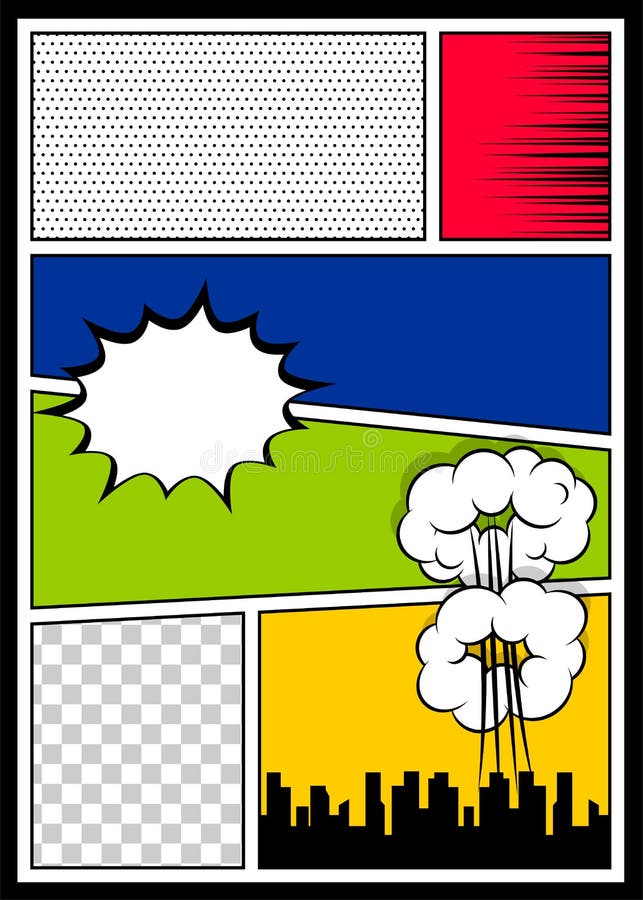 Color Comic Book Page Template Stock Illustrations – 2,781 Color Comic ...