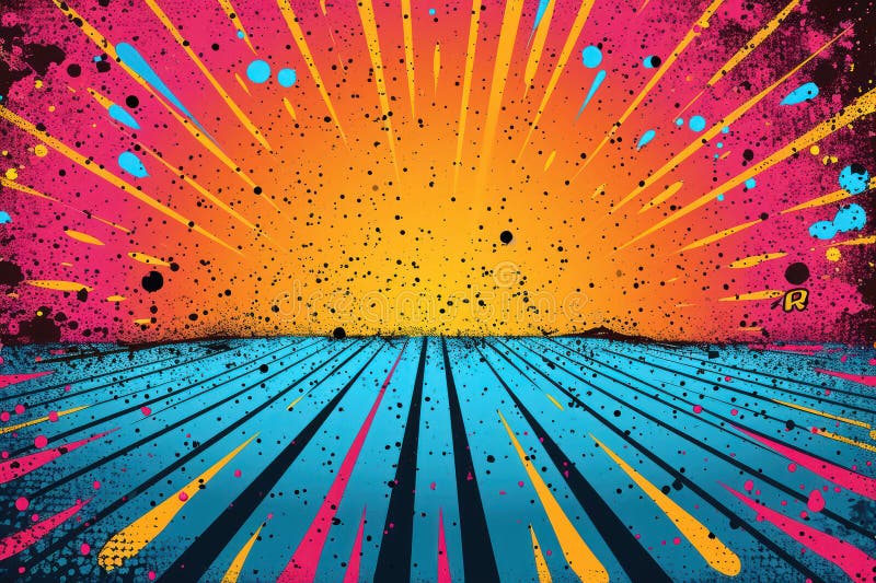 Color Comics Cartoon Design Background Extreme Closeup. Generative AI ...