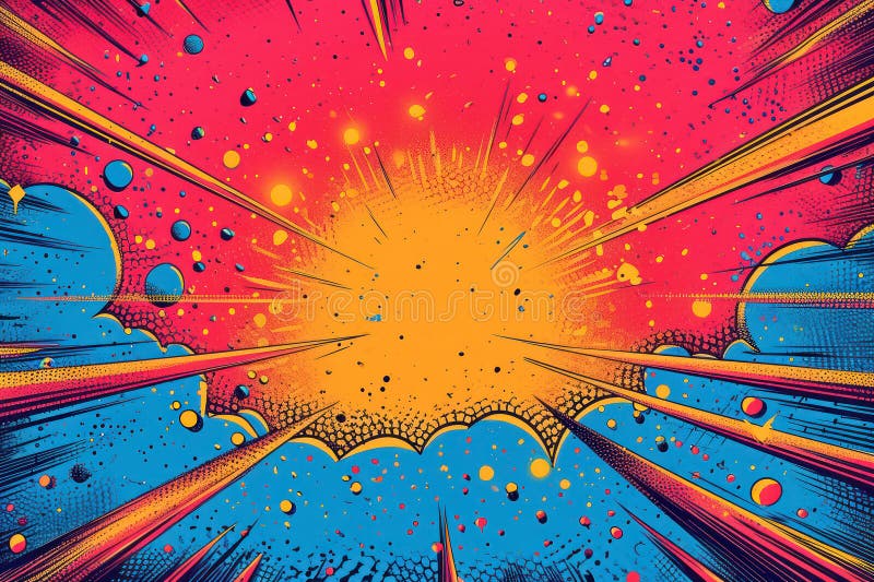 Color Comics Cartoon Design Background Extreme Closeup. Generative AI ...