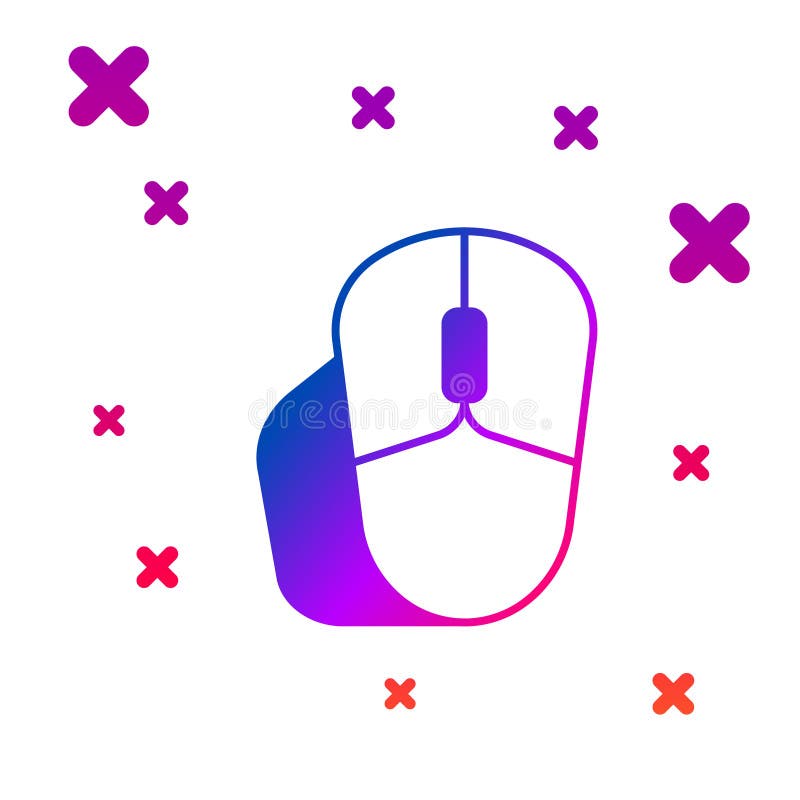 Color Computer Mouse Icon Isolated on White Background. Optical with ...