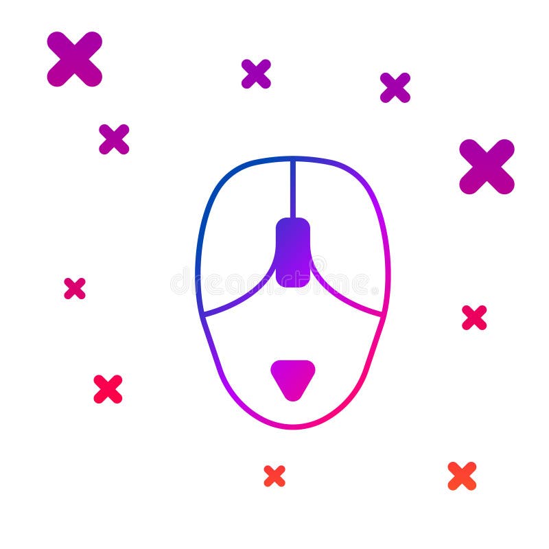 Color Computer Mouse Icon Isolated on White Background. Optical with ...