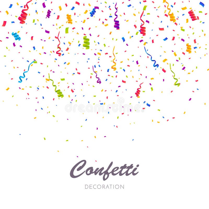 Color Confetti Background. Celebrate Party Vector Illustration Stock ...