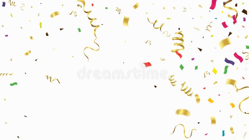 Color Confetti Isolated on White Background. Celebrate Vector ...