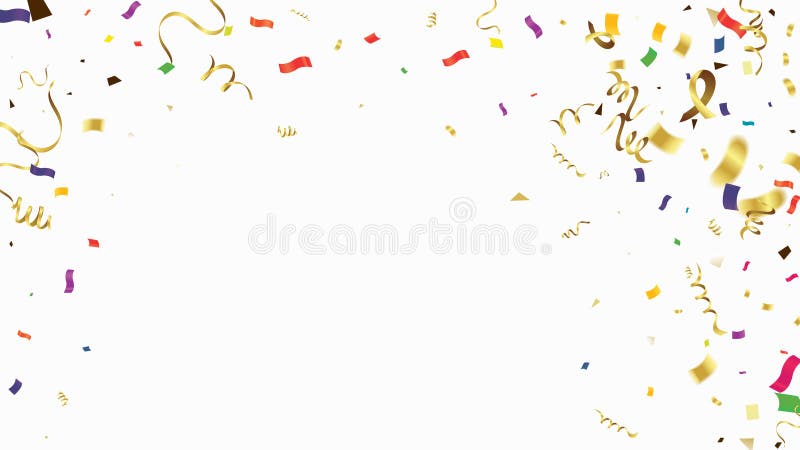 Color Confetti Isolated on White Background. Celebrate Vector ...