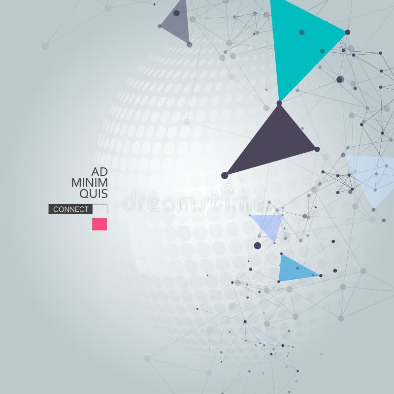 Color Connect Triangle for Concept Design. Global Business Concept ...