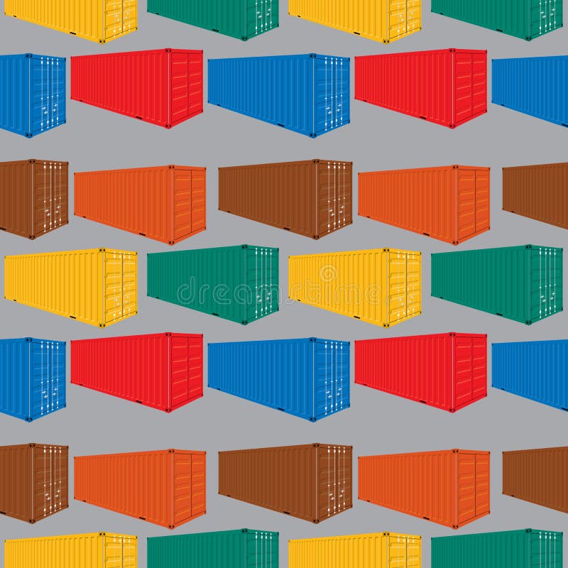 Color containers seamless stock vector. Illustration of global - 62933633